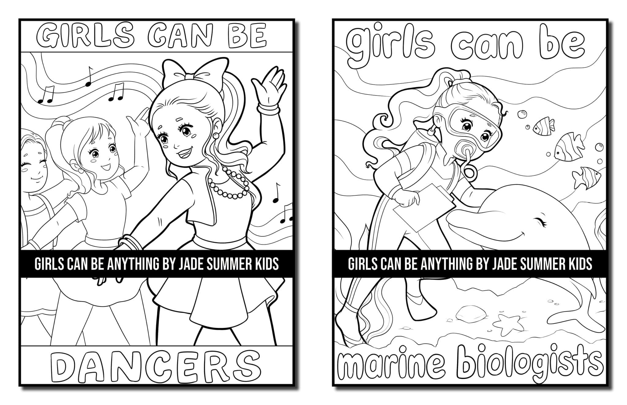 Girls Can Be Anything Coloring Book – Jade Summer