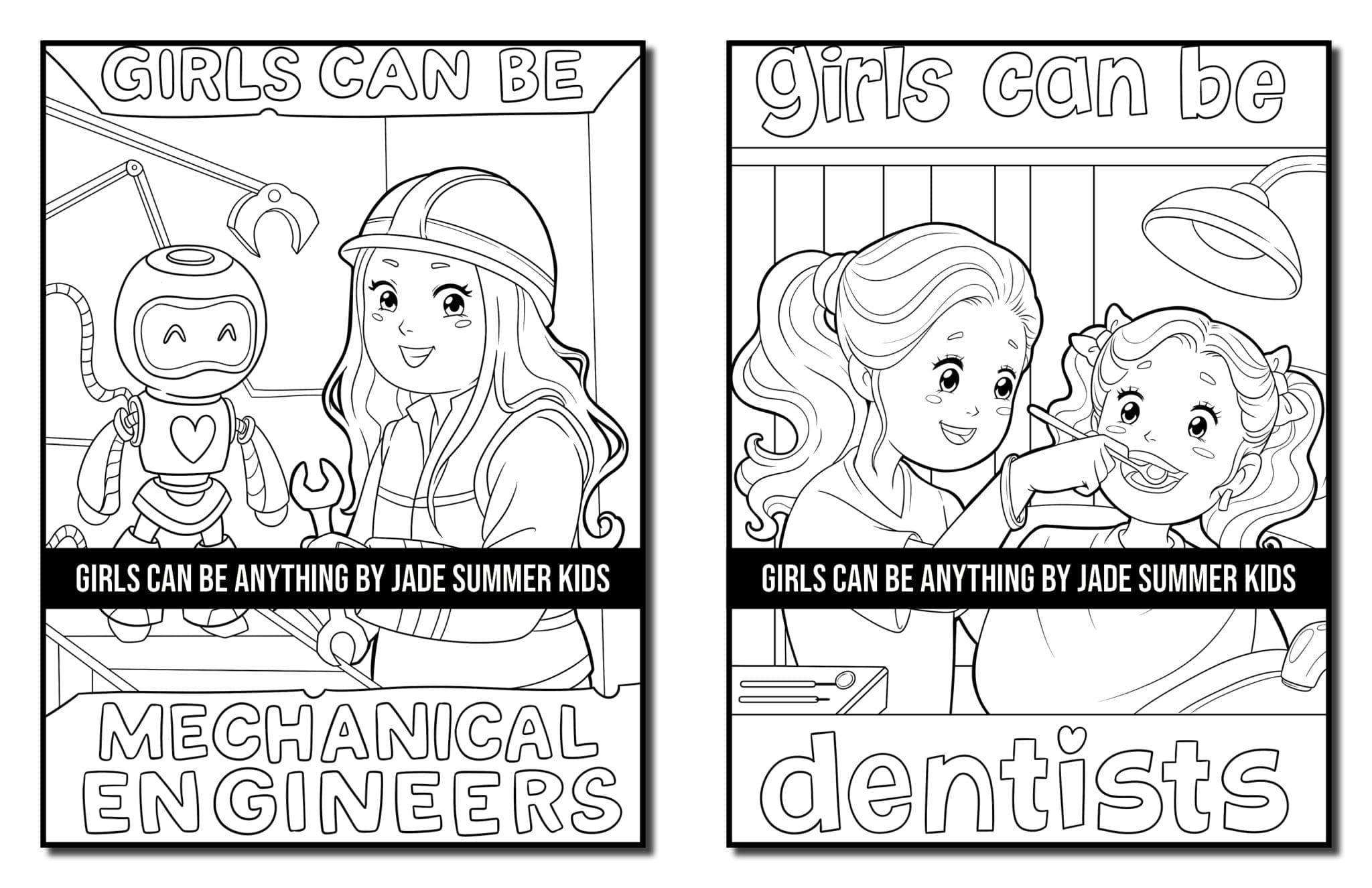 Girls Can Be Anything Coloring Book – Jade Summer