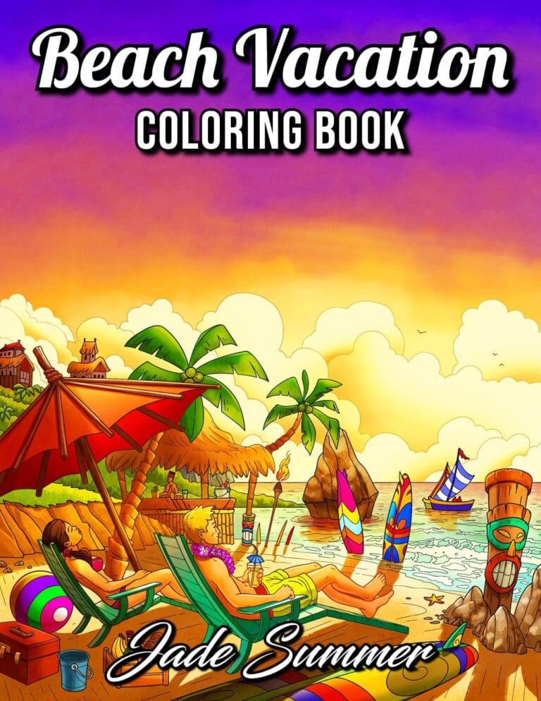 Beach Vacation Coloring Book | Jade Summer