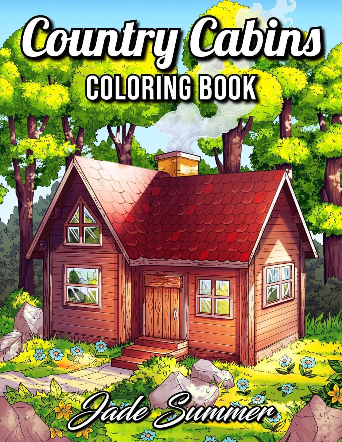 Country Cabins Coloring Book | Jade Summer