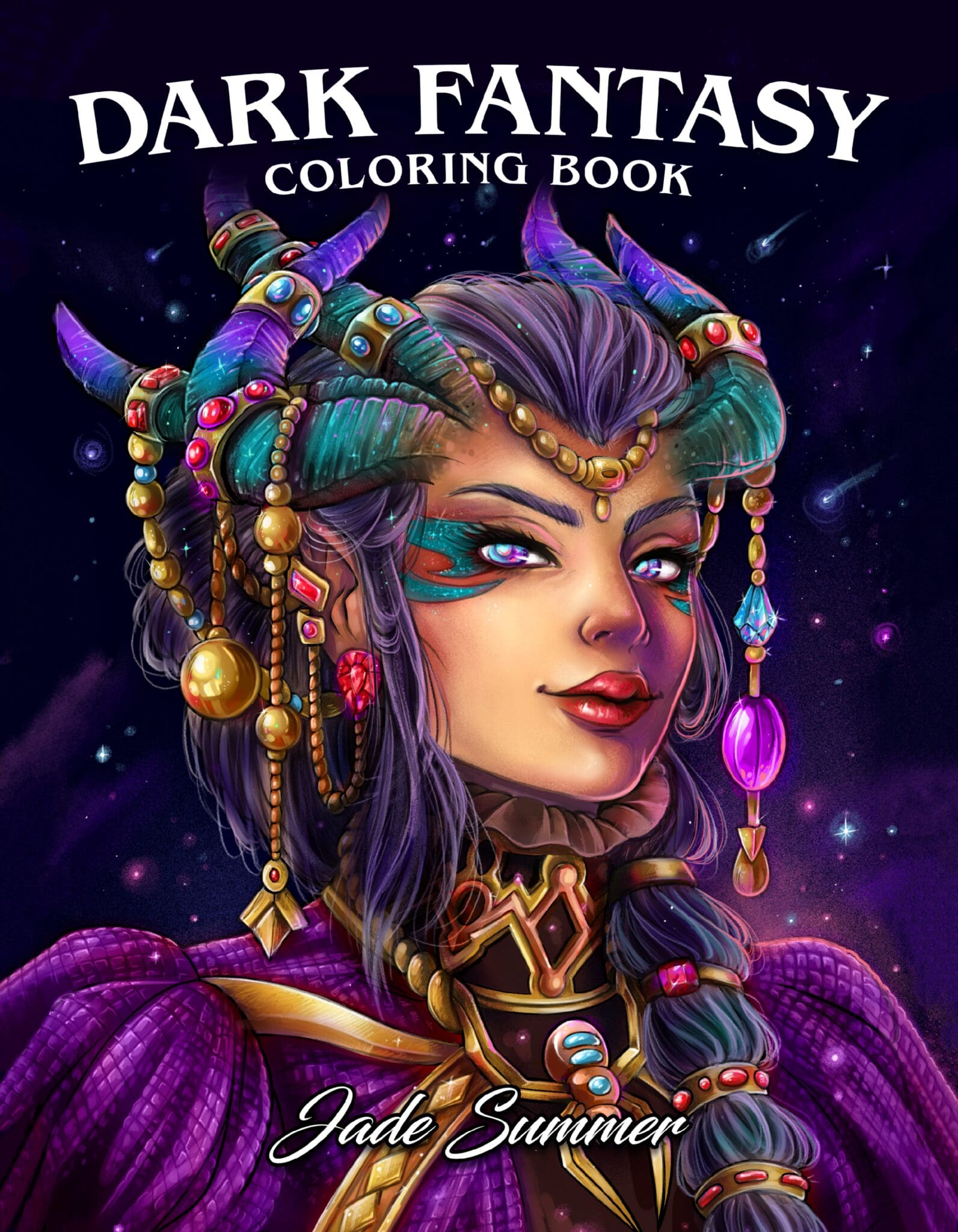 Dark Fantasy Coloring Book (2024) | Jade Summer
