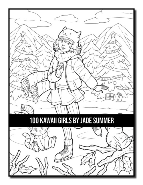 100 Kawaii Girls Coloring Book – Jade Summer