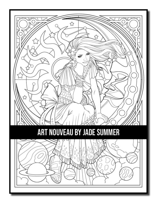 Art Nouveau Coloring Book – Jade Summer