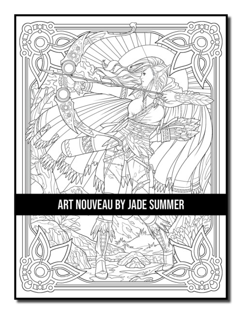 Art Nouveau Coloring Book | Jade Summer