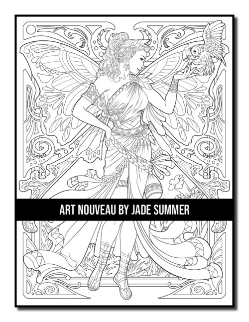 Art Nouveau Coloring Book | Jade Summer