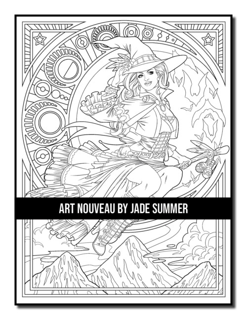 Art Nouveau Coloring Book | Jade Summer