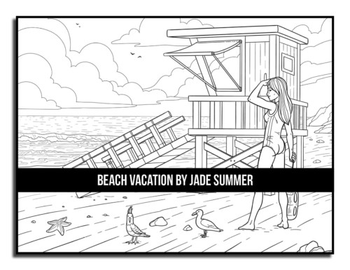 Beach Vacation Coloring Book – Jade Summer