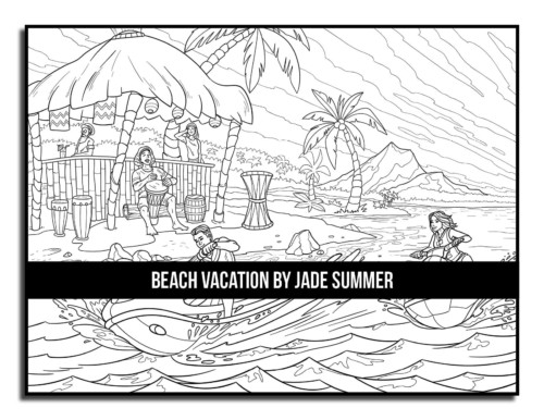 Beach Vacation Coloring Book | Jade Summer