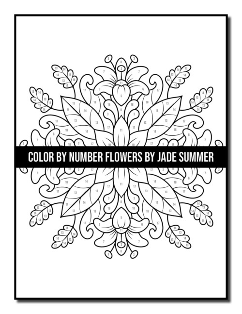 Color by Number Flowers Coloring Book – Jade Summer
