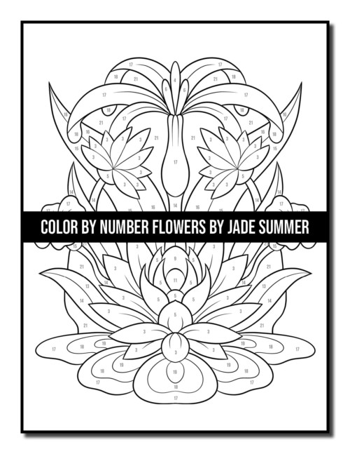 Color by Number Flowers Coloring Book – Jade Summer