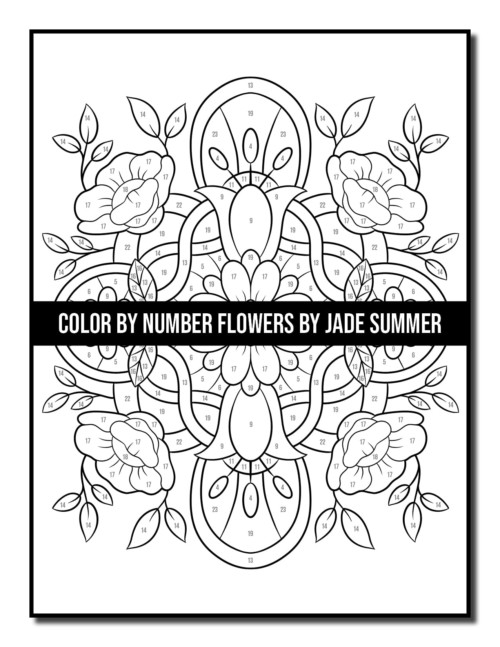 Color by Number Flowers Coloring Book – Jade Summer