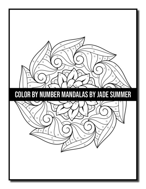 Color by Number Mandalas Coloring Book – Jade Summer