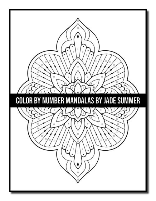 Color by Number Mandalas Coloring Book – Jade Summer