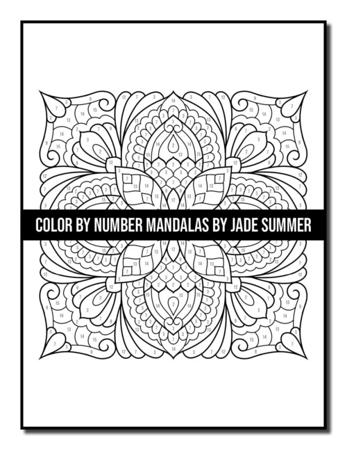 Color by Number Mandalas Coloring Book – Jade Summer