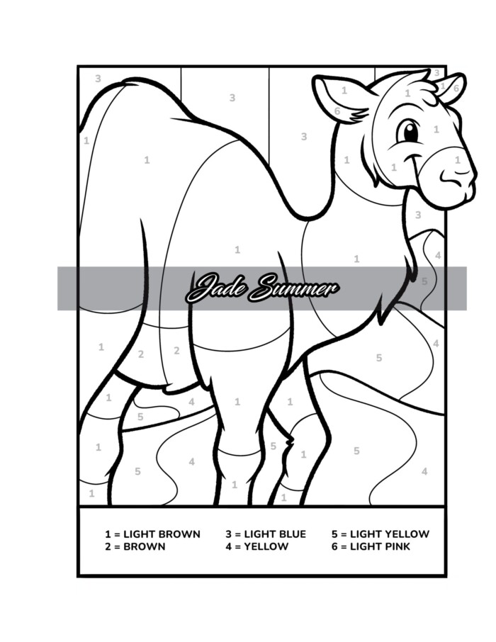 Color by Number Animals for Kids – Jade Summer