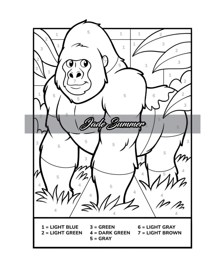 Color by Number Animals for Kids – Jade Summer