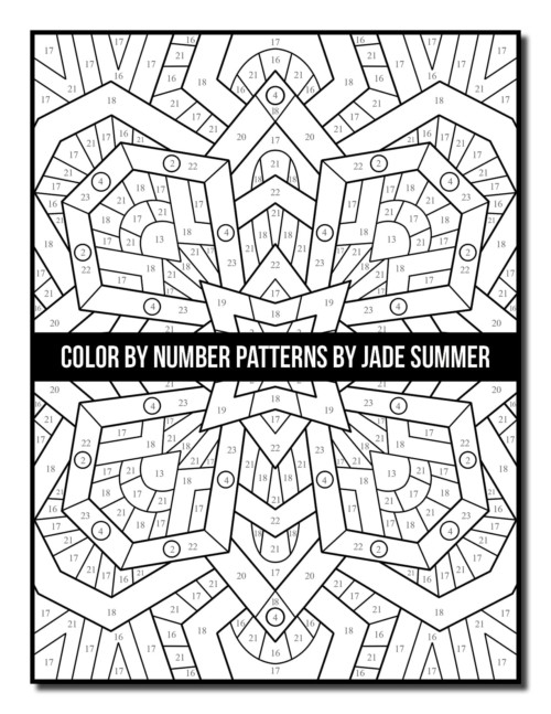 Color by Number Patterns Coloring Book | Jade Summer