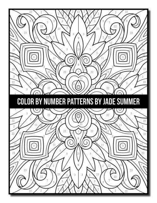Color by Number Patterns Coloring Book | Jade Summer