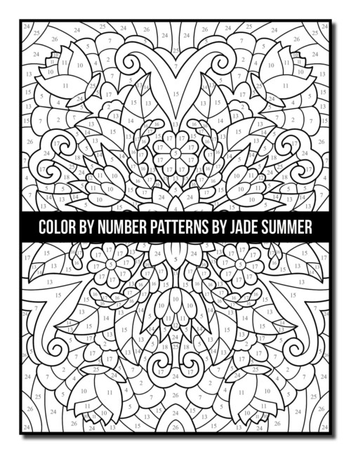 Color by Number Patterns Coloring Book – Jade Summer