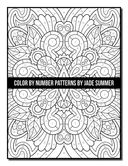 Color by Number Patterns Coloring Book – Jade Summer