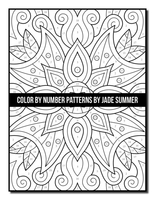 Color by Number Patterns Coloring Book | Jade Summer