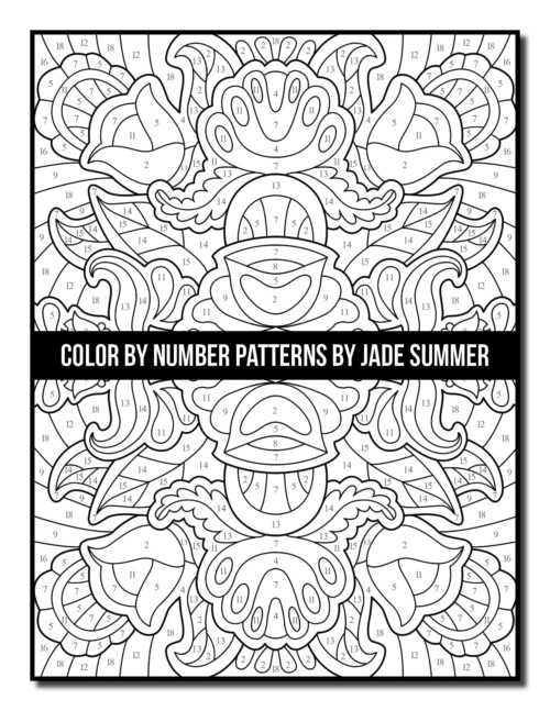 Color by Number Patterns Coloring Book – Jade Summer