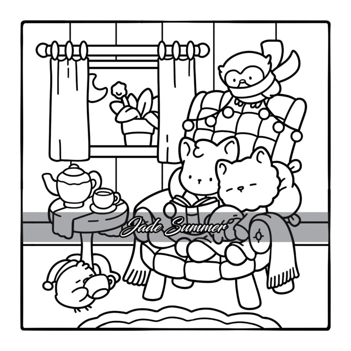 Comfy and Cozy Coloring Book (2nd Edition) – Jade Summer