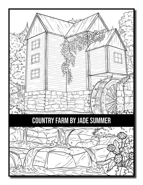 Country Farm Coloring Book | Jade Summer