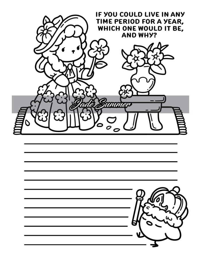 Cozy Journal Coloring Book – Jade Summer