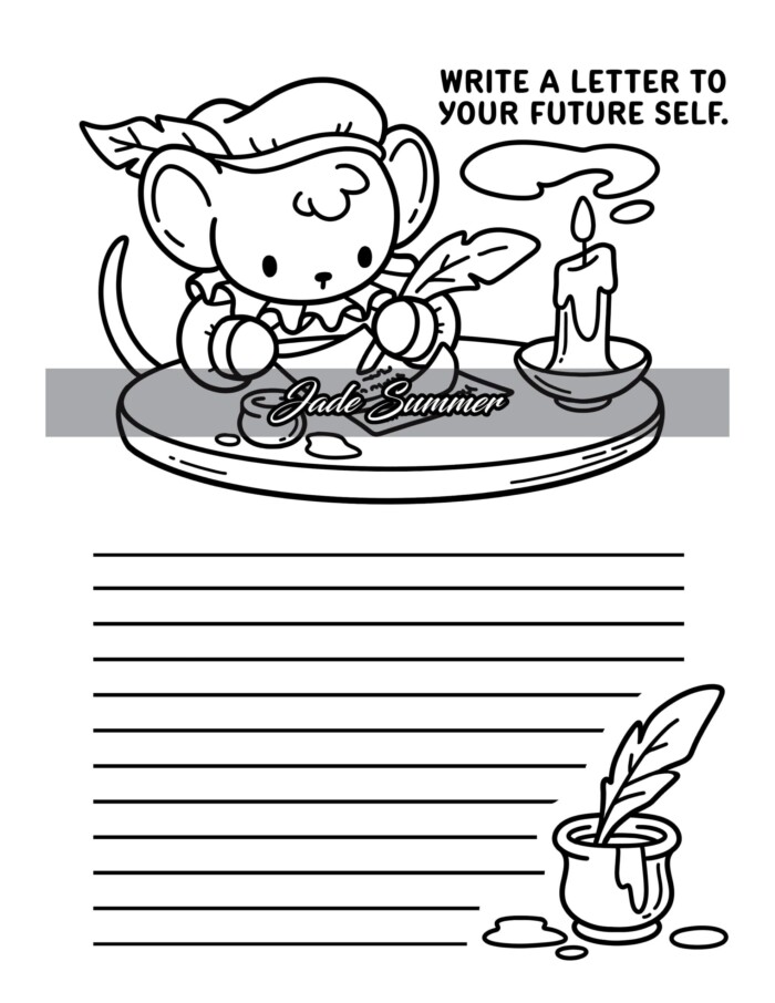 Cozy Journal Coloring Book – Jade Summer