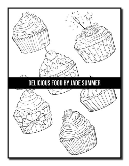 Delicious Food Coloring Book – Jade Summer