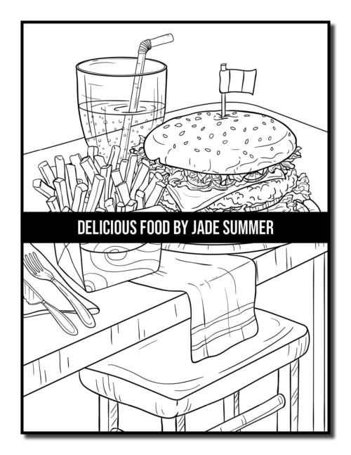 Delicious Food Coloring Book – Jade Summer