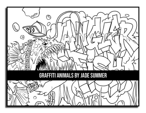 Graffiti Animals Coloring Book – Jade Summer