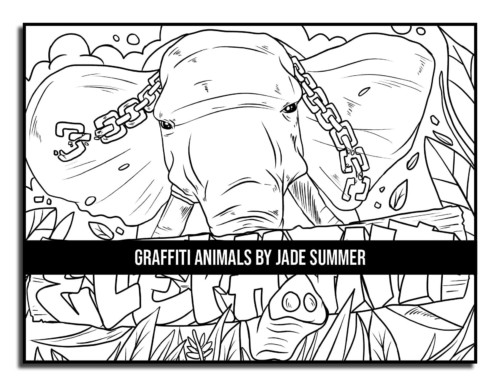 Graffiti Animals Coloring Book – Jade Summer