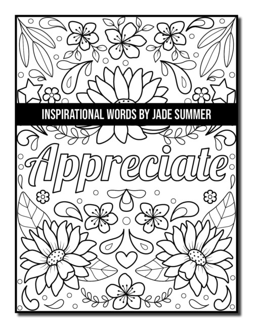 Inspirational Words Coloring Book – Jade Summer