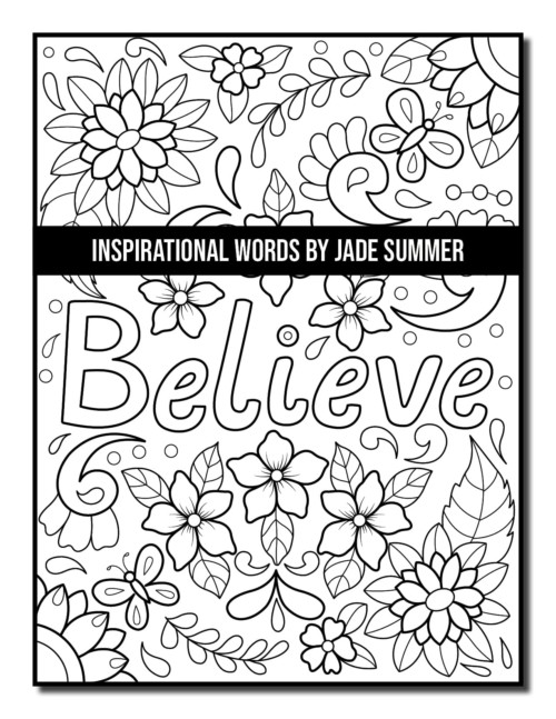 Inspirational Words Coloring Book | Jade Summer