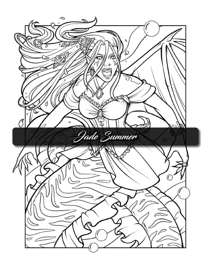 Magical Mermaids Coloring Book – Jade Summer
