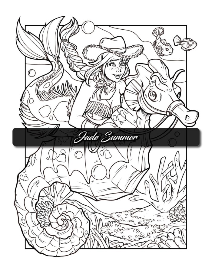 Magical Mermaids Coloring Book – Jade Summer