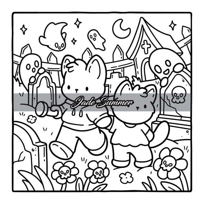 Spooky Moments Coloring Book | Jade Summer