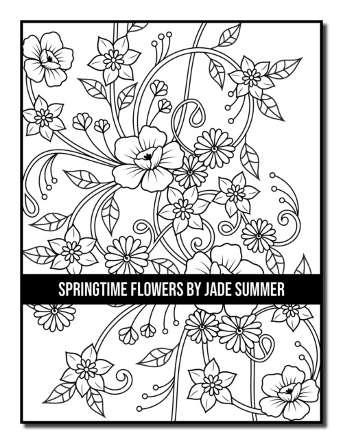 Springtime Flowers Coloring Book – Jade Summer