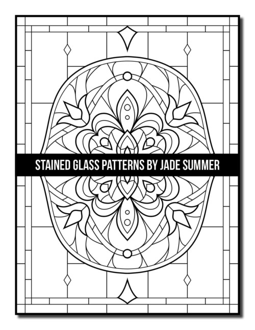 Stained Glass Patterns Coloring Book | Jade Summer