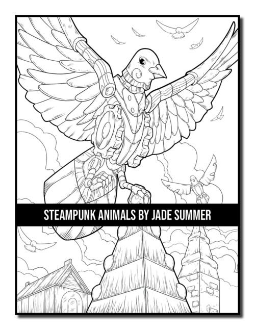 Steampunk Animals Coloring Book – Jade Summer